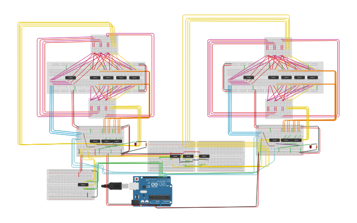 Circuit design ALU - Tinkercad