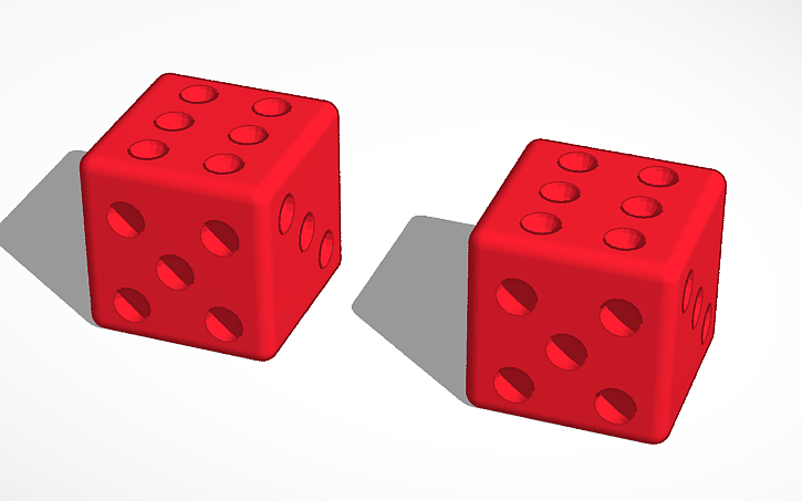 3D design simple die - Tinkercad