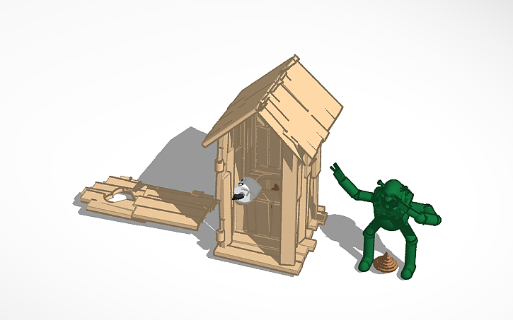 3D design shrek's out house thing - Tinkercad