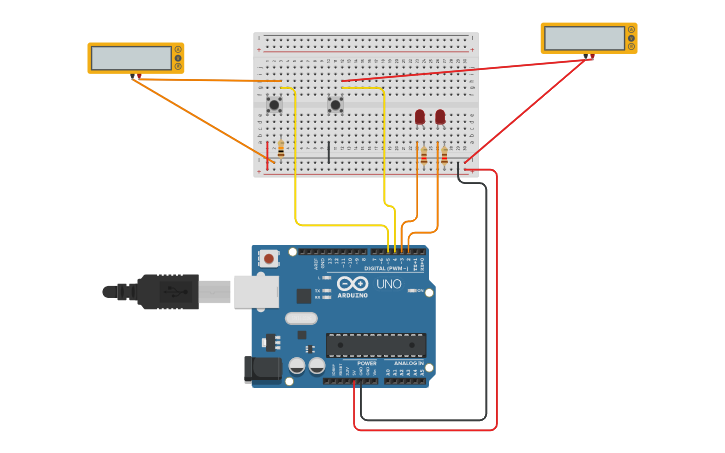 Circuit design Push Button as Switch - Tinkercad