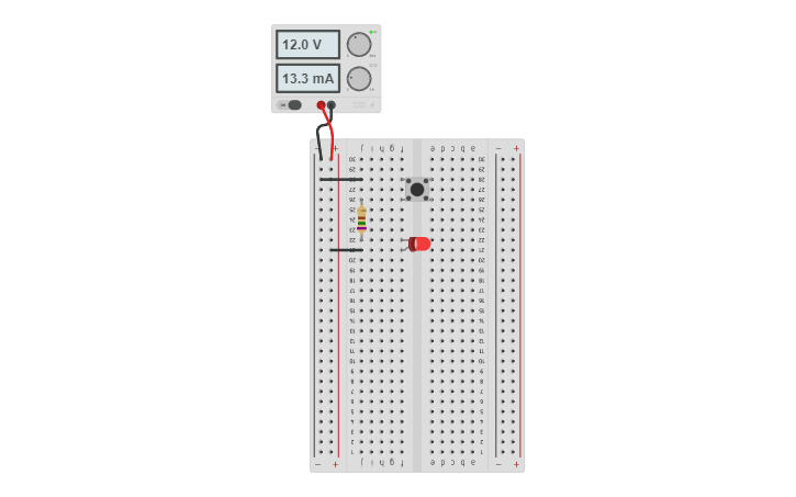 Circuit design circuito serie basico - Tinkercad