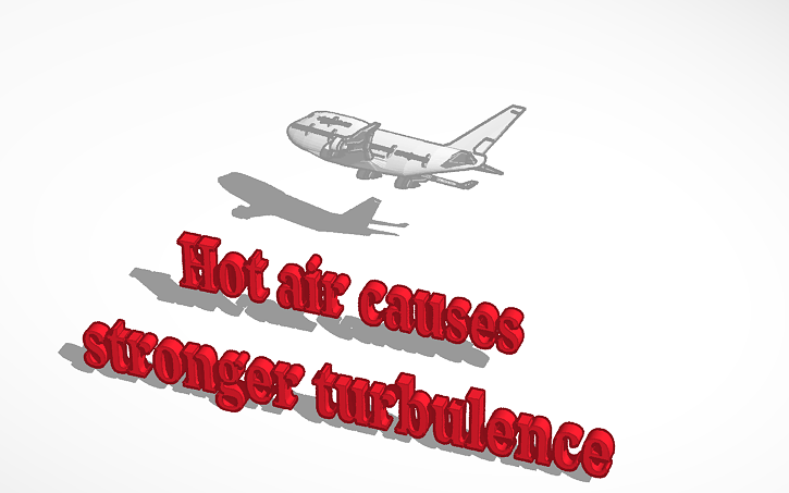 3D design Airplane turbulence - Tinkercad