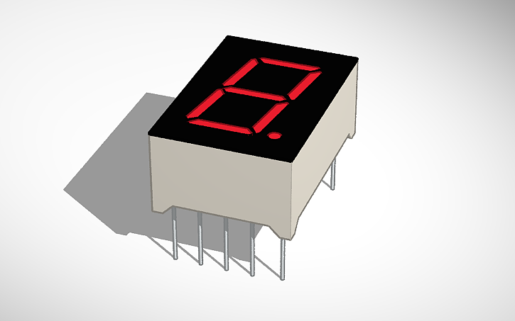 3d Design Display De 7 Segmentos Tinkercad