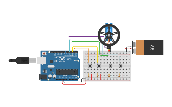 Circuit design lazo abierto discreto v2 | Tinkercad