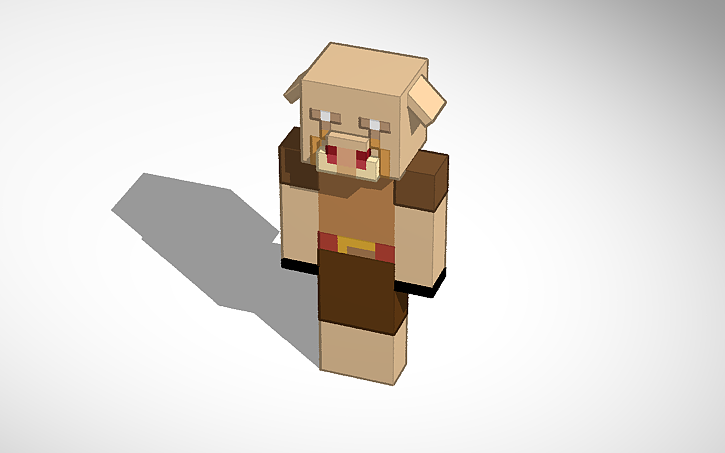 3D design Piglin - Tinkercad