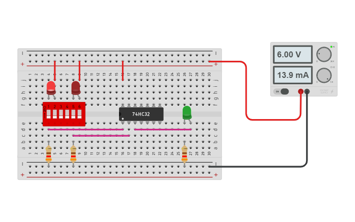 Circuit design COMPUERTAS NOR Y NAND | Tinkercad