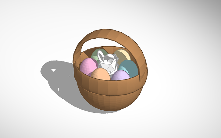 3D design The Easter Bunny IN a Basket - Tinkercad