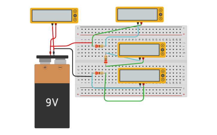 Circuit design circuito en serie - Tinkercad