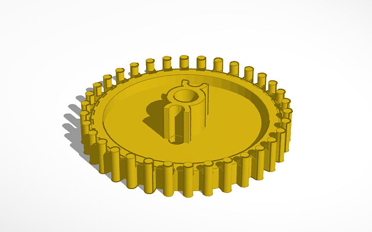 3D design K'nex 34 Tooth Crown Gear - Tinkercad