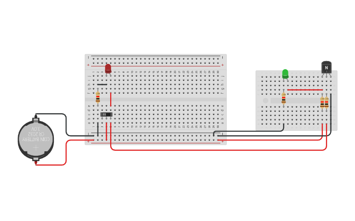 Circuit design NOT Logic Gate - Tinkercad