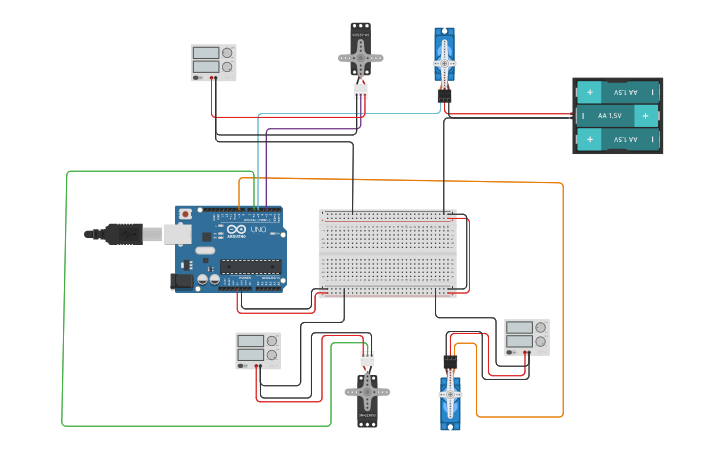 Circuit design Exercício Sistemas Embarcados - Controles PWM | Tinkercad
