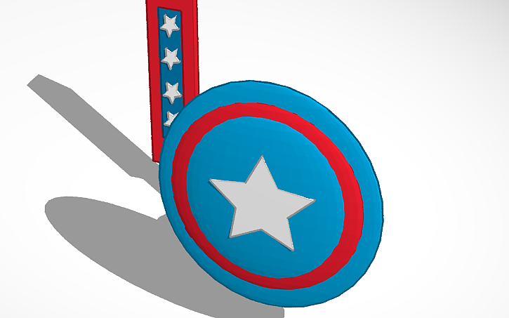 3D design Captain America Shield and Sword | Tinkercad