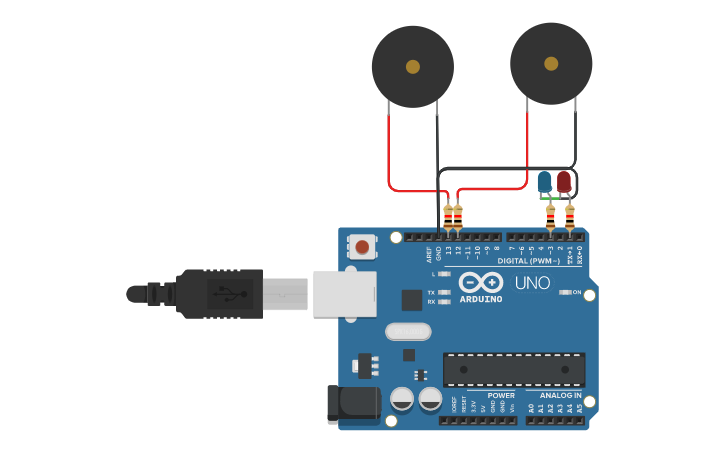 Circuit design Police Siren | Tinkercad