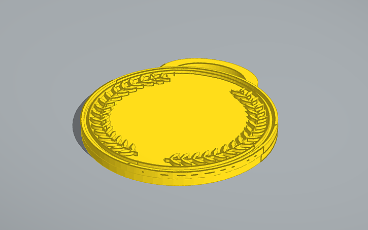 3D design MEDALLA - Tinkercad