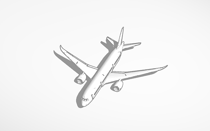 3D design Boeing 787-8 - Tinkercad