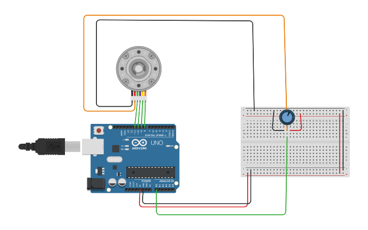 Circuit design Part 2 Tinkercad Stepper motor - Tinkercad