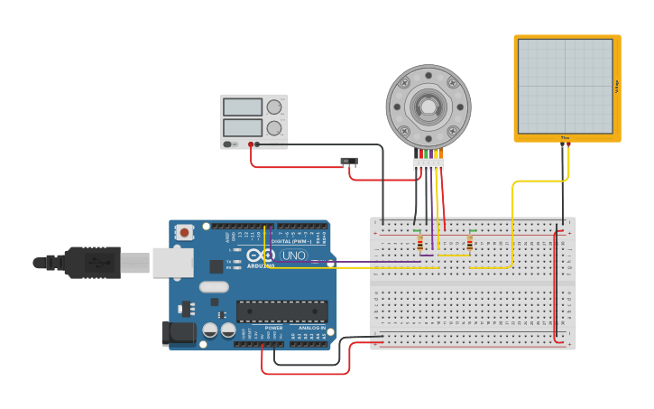 Circuit Design Motor Con Encoder P18 Ejercicio Tinkercad