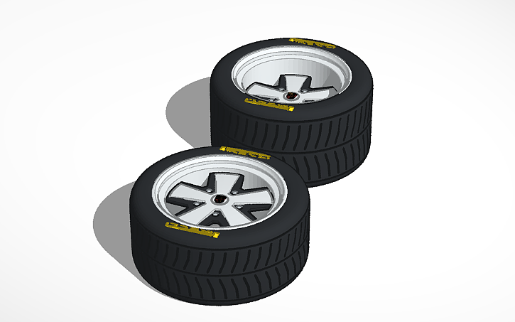 3D design Porsche 911 wheels - Tinkercad