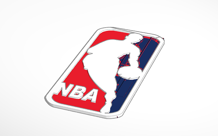 3D design Logo Of NBA - Tinkercad