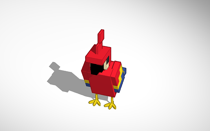 3D design Minecraft Parrot - Tinkercad