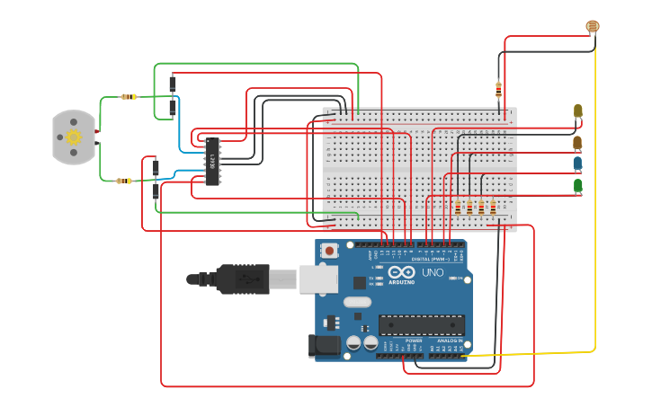 Circuit design Mechatronics Project Cboy553 | Tinkercad