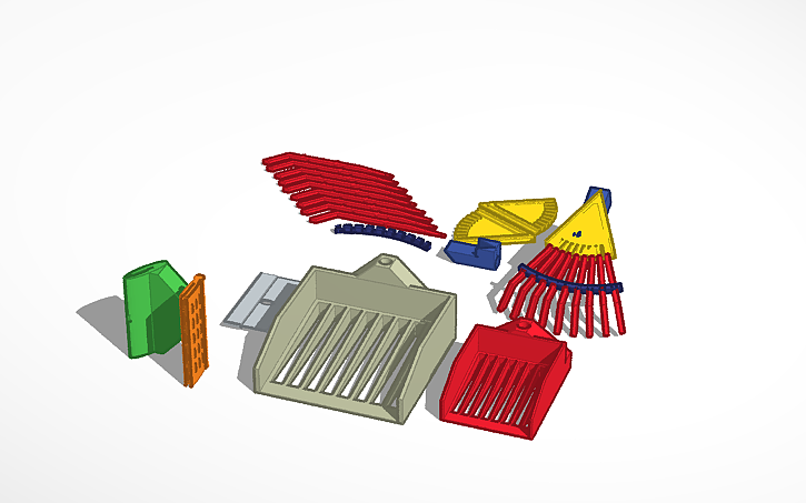 3D design Aquarium Tools for 5mm Bamboo Skewer - Tinkercad