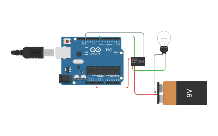 Circuit design relay | Tinkercad