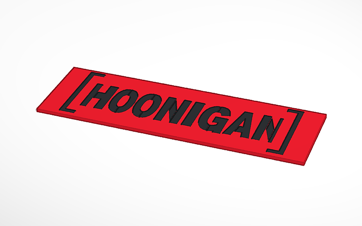 3D design Hoonigan Keychain - Tinkercad