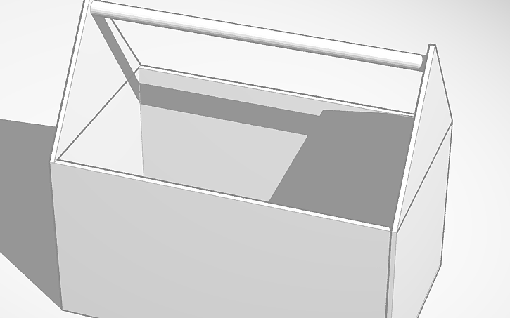 3D design box with handle - Tinkercad