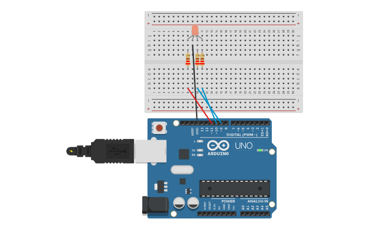Circuit design RGB LED Color Mixing With Arduino in Tinkercad | Tinkercad Circuit design RGB LED Color Mixing With Arduino in Tinkercad | Tinkercad