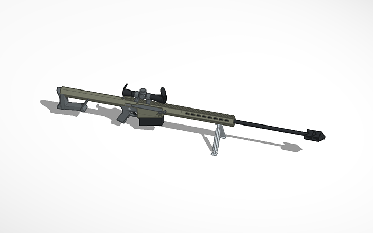 3D design M82A1 Barrett .50cal - Tinkercad