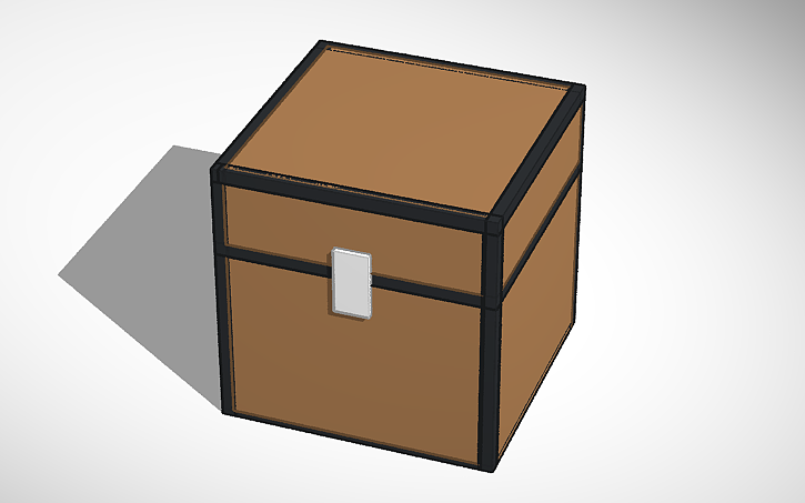 3D design Minecraft chest - Tinkercad