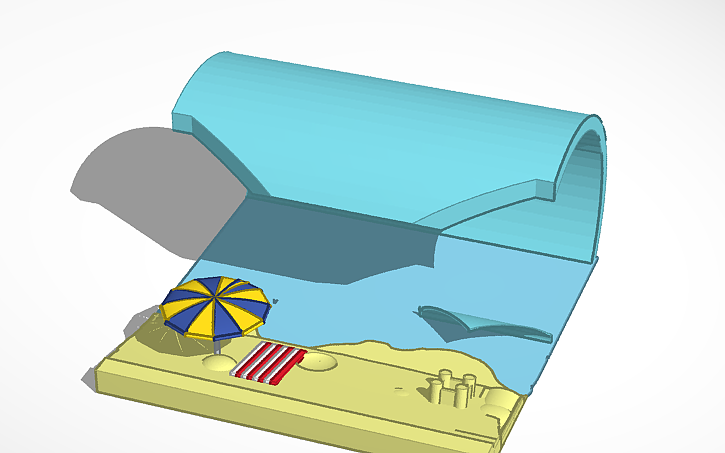 3D design Tidal wave! - Tinkercad