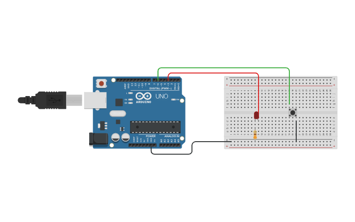 Circuit design LED fade in fade out - Tinkercad