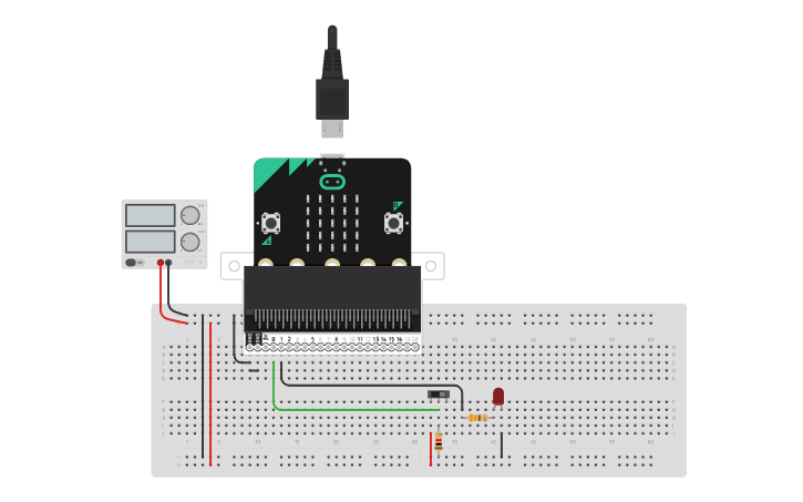 Circuit design MICROBIT KARY - Tinkercad