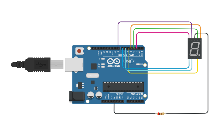 Circuit design 7 Doan LED - Tinkercad