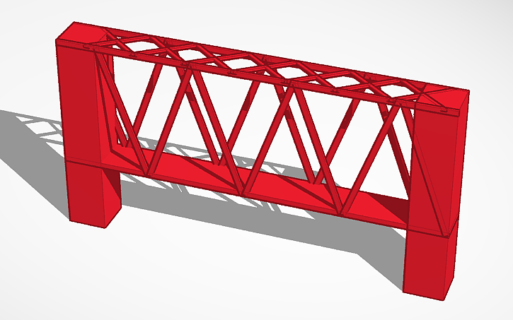3D design Beam Bridge - Tinkercad