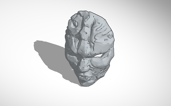 3D design stone mask - Tinkercad