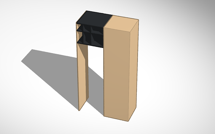 3D design shelves over the fridge | Tinkercad