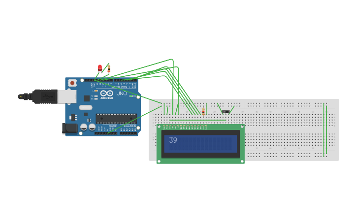 Circuit design LCD Timer - Tinkercad