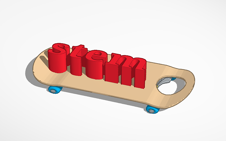 3D design sleutelhanger stem - Tinkercad