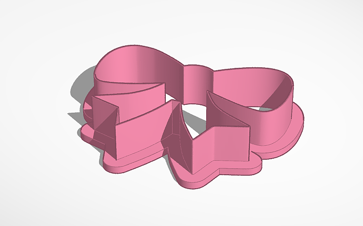 3D design Bow Cookie Cutter - Tinkercad