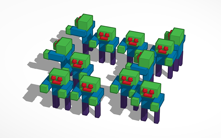 3D design zombies | Tinkercad