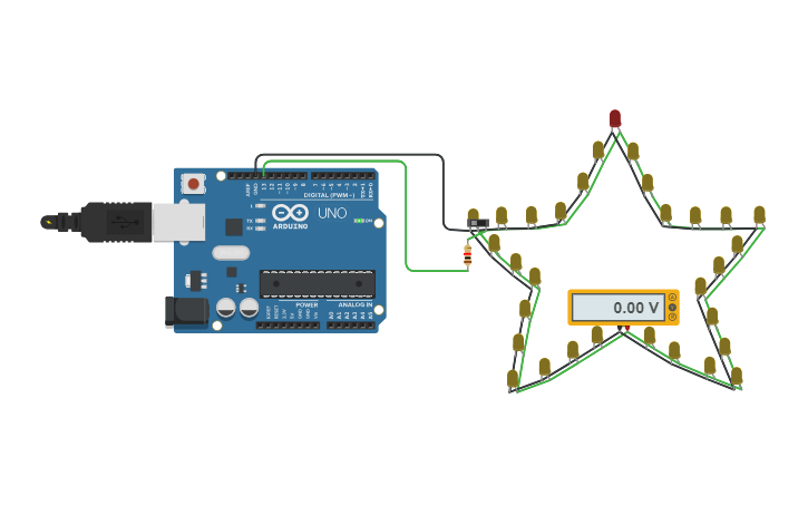 Circuit Design Ligando Leds A Partir De Um Interruptor E Medindo Voltagem Tinkercad