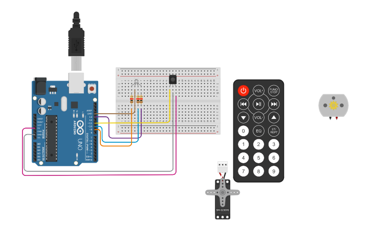 Circuit design IR remote - Tinkercad