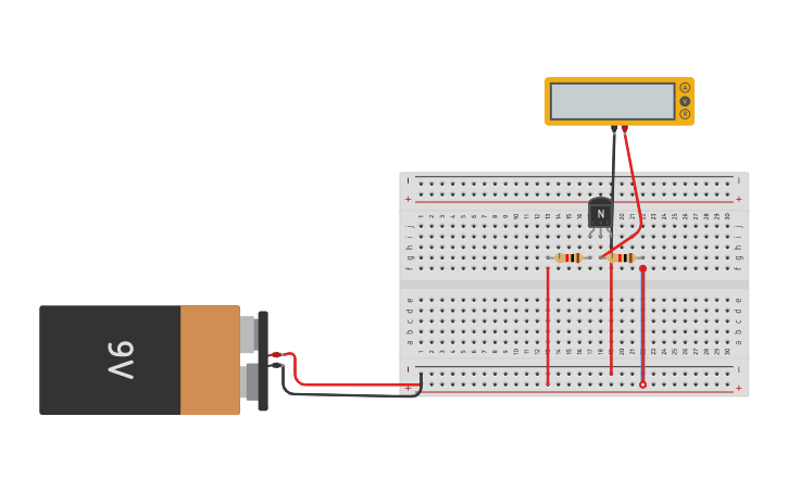 Circuit design transistor | Tinkercad