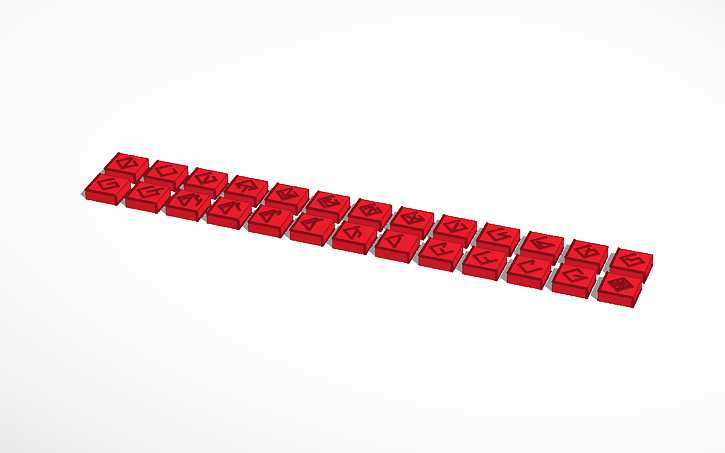 3D design FURNA ALPHABET - Tinkercad