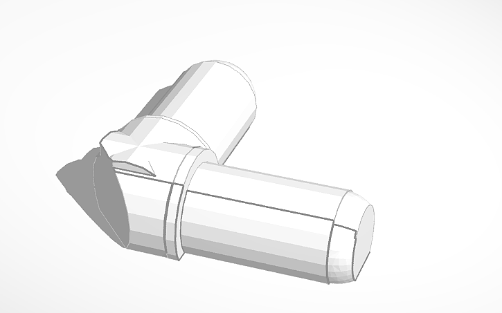 3D design 1 Inch Pipe Corner Connector - Tinkercad