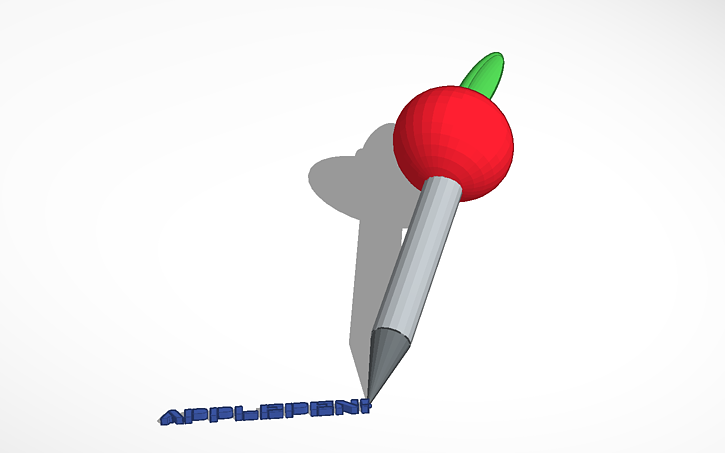 3d Design Apple Pen Tinkercad