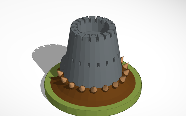 3D design #Fortz Fortified stone tower - Tinkercad